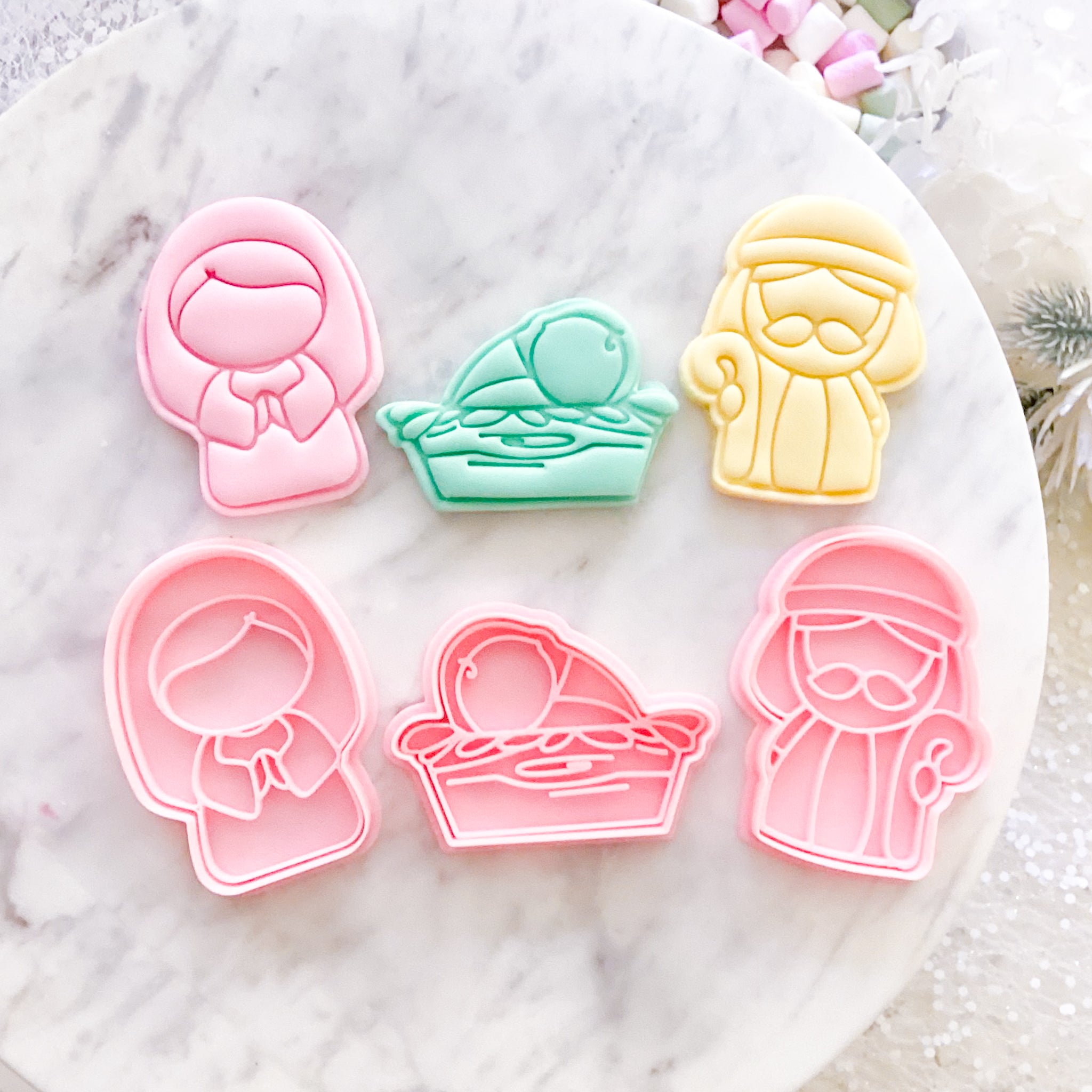 Nativity 3Pc Set" Cookie Cutter & Stamp | Christmas Cookie Cutter ...