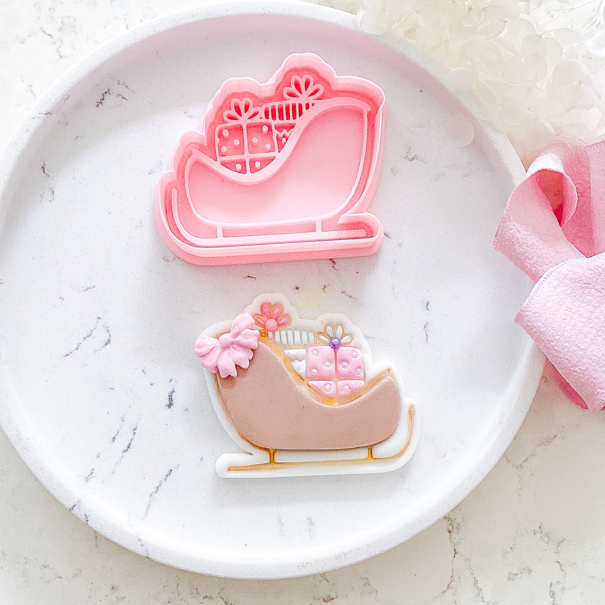 Sleigh" Cookie Cutter & Stamp | Christmas Cookie Cutter | Happy Cookie ...