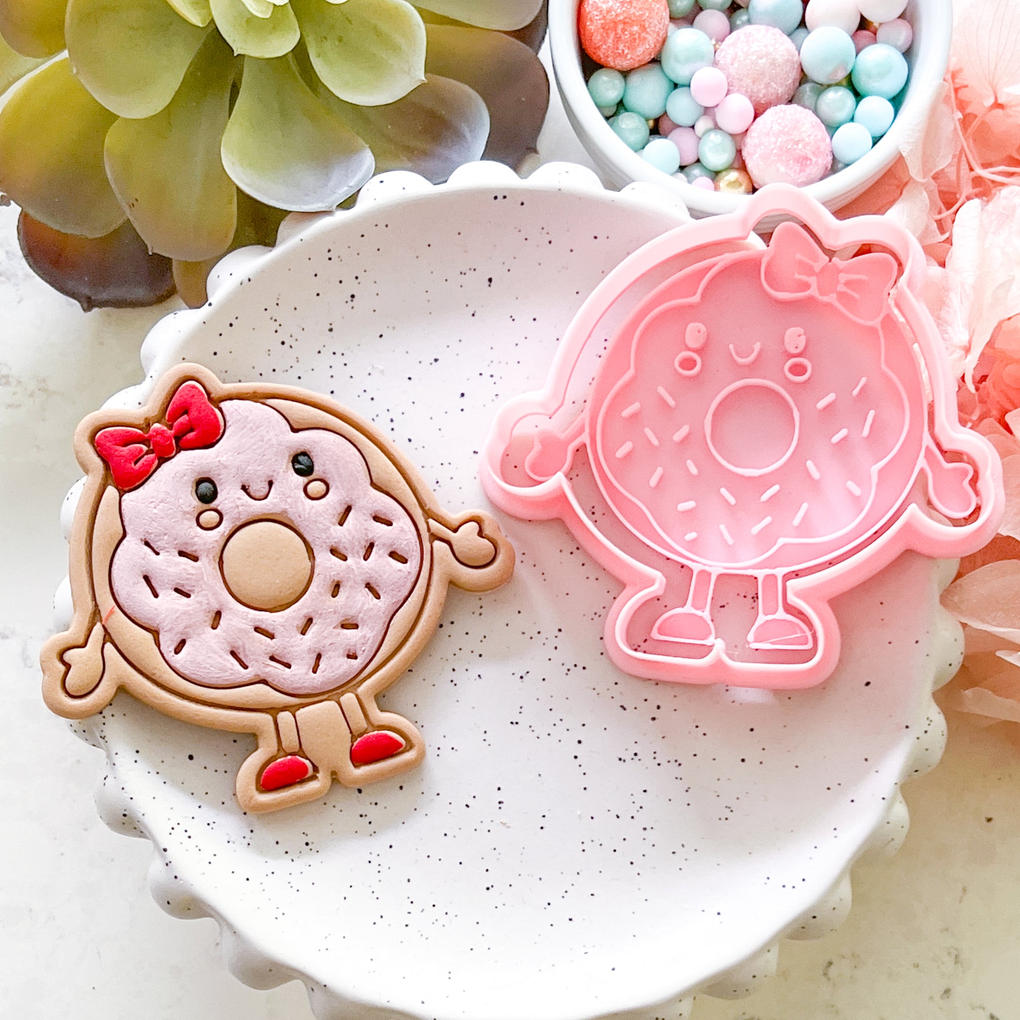 "Kawaii Donut" - Cookie Cutter & Stamp – Happy Cookie Cutters