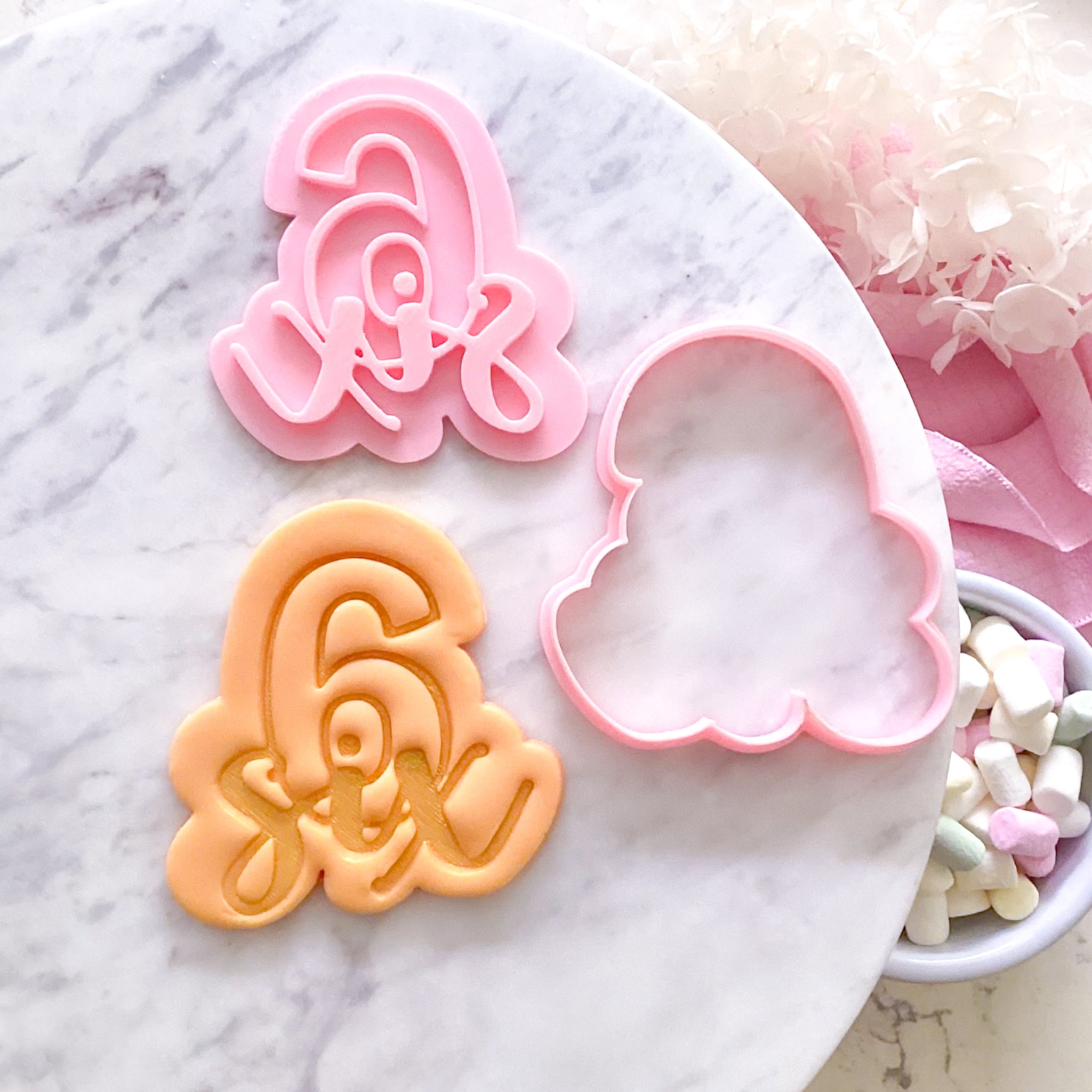 Six - Cookie Cutter & Stamp | Birthday Cookie Cutter | Happy Cookie Cutters