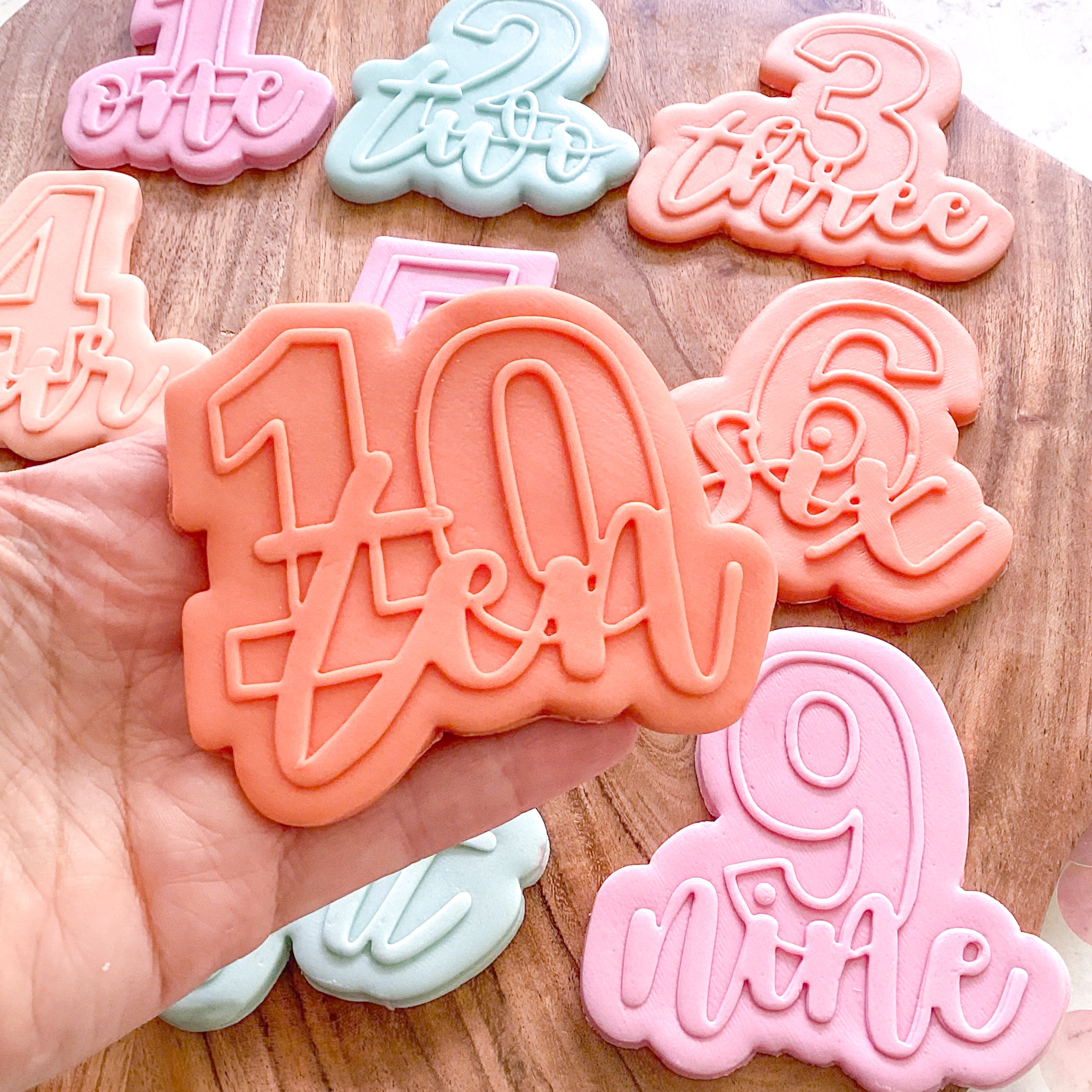 Ten - Cookie Cutter & Stamp | Birthday Cookie Cutter | Happy Cookie Cutters