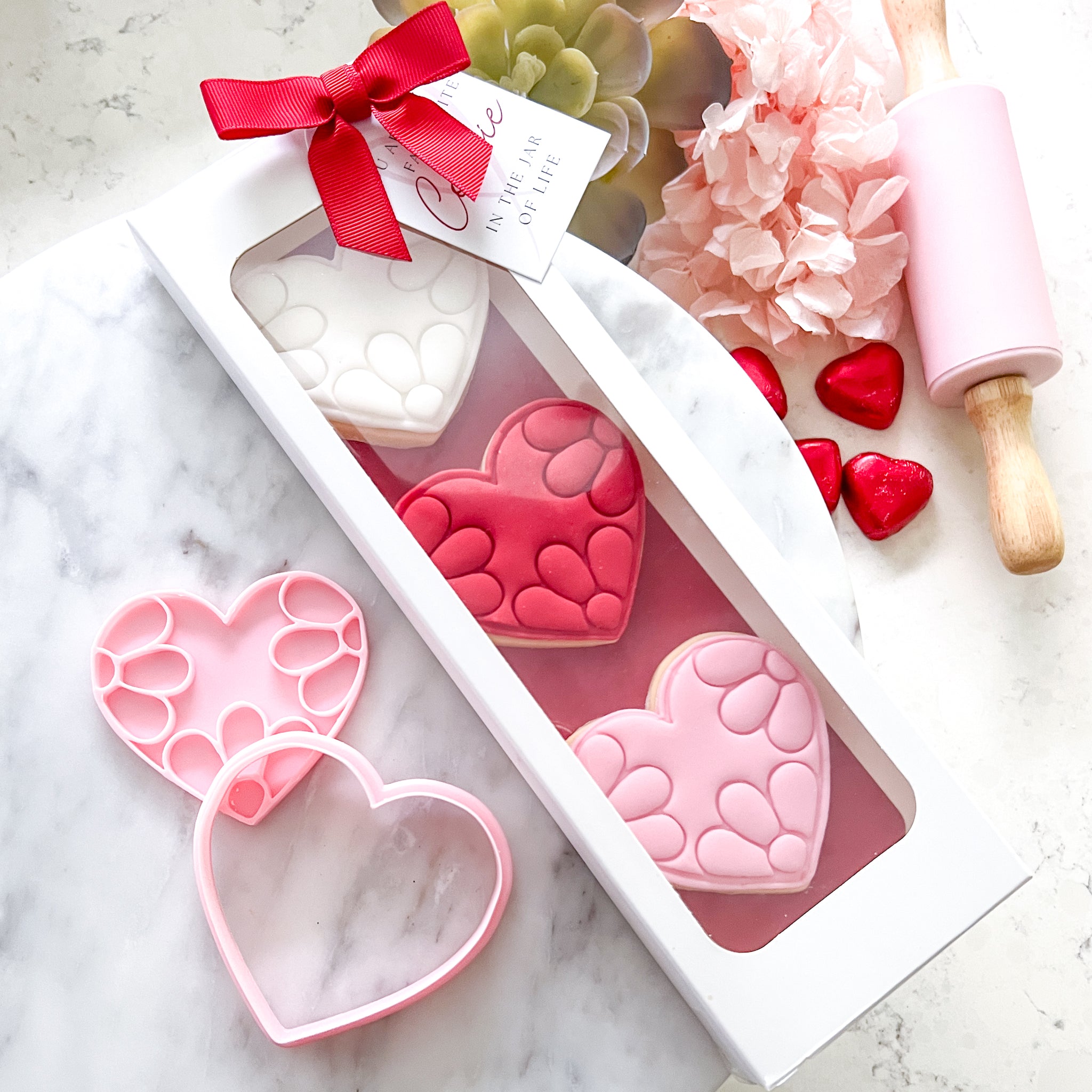 "Daisy Heart" - Cookie Cutter & Stamp – Happy Cookie Cutters