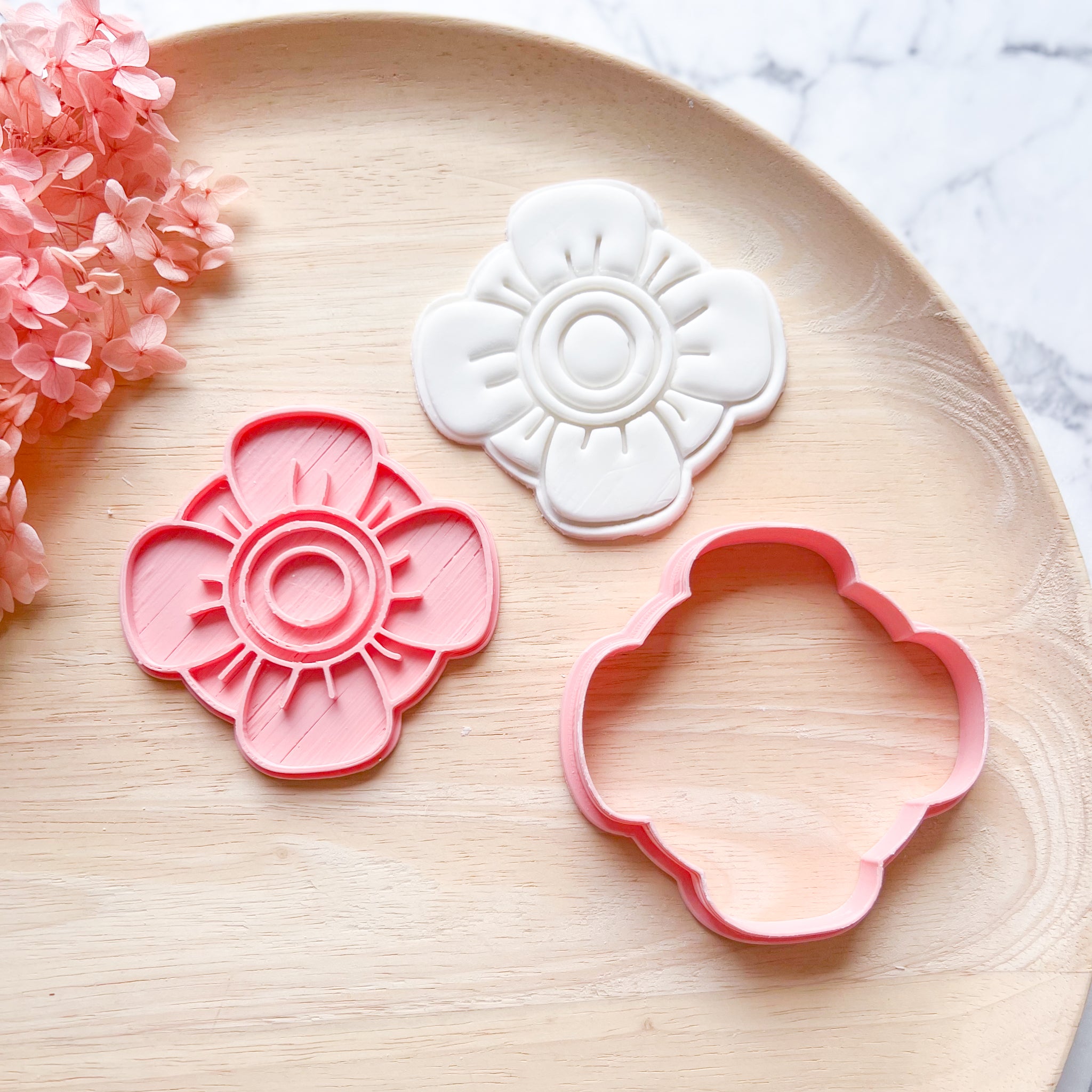 Flower #6 Cookie Cutter & Stamp | Cookie Cutter | Happy Cookie Cutters